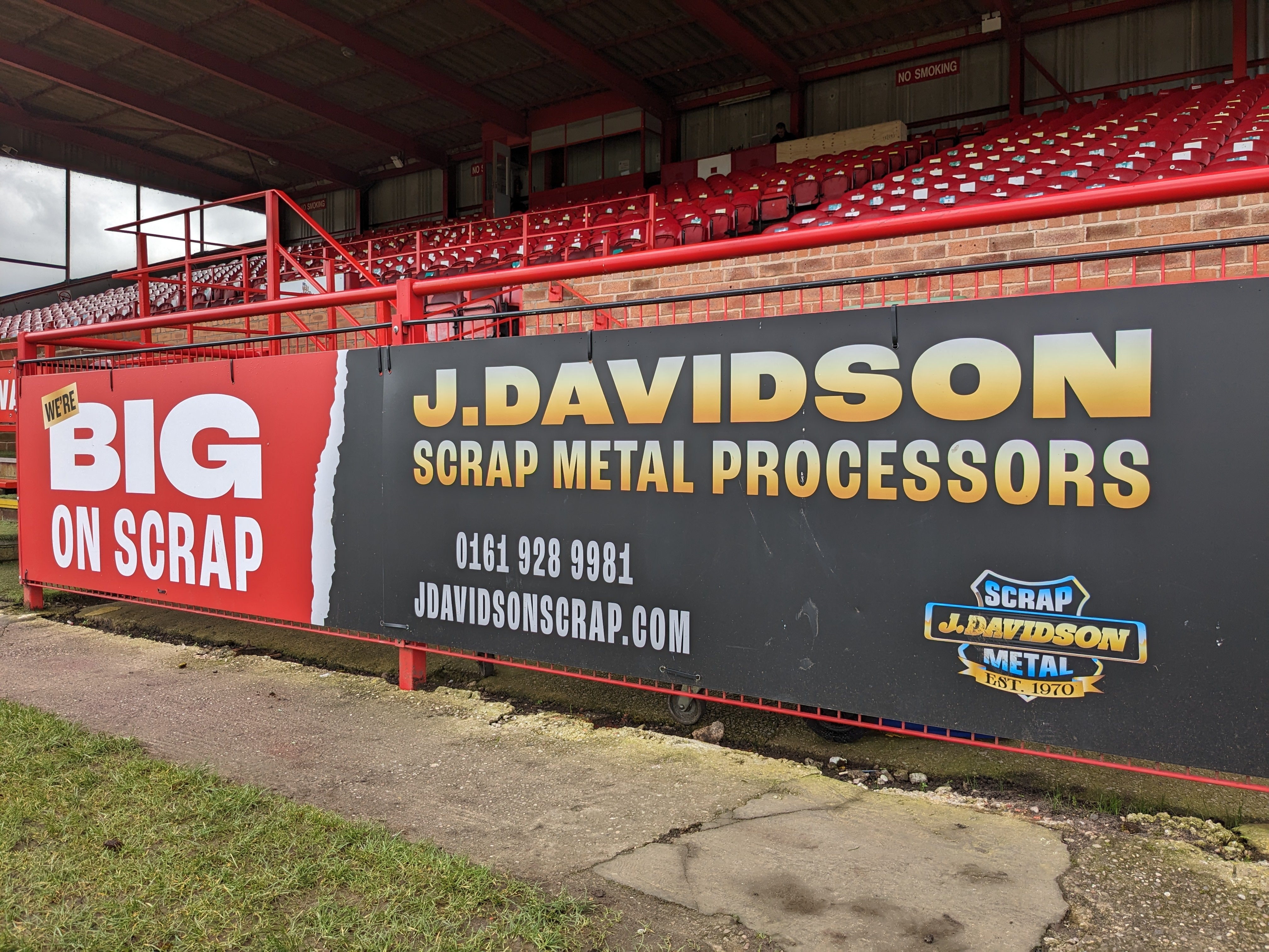 J.Davidson, unstinting supporters of local sport, we salute you ...